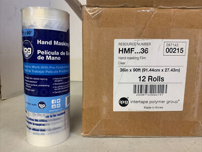 NEW IPG Hand Masking Film HMF…36 12 Rolls 36”x90’ | eBay