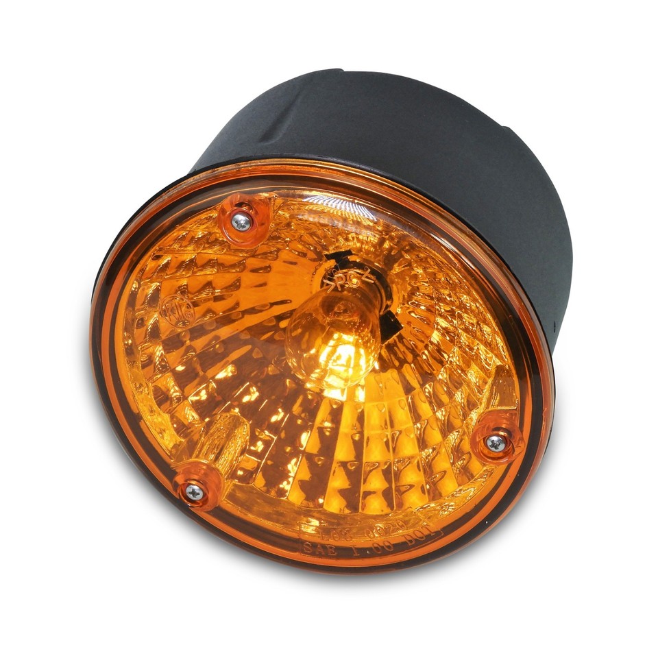 New 1 Pair (2) Round Turn Signal 4" Amber With Incandescent Bulb | eBay