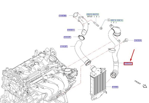 Tuyau d'air de suralimentation NISSAN QASHQAI J11 MK2 144604EJ0A NEUF ...