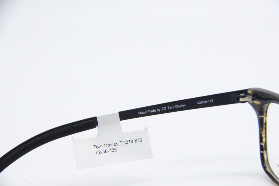 NEW TOM DAVIS TD 319 COL. 843 BROWN HORN AUTHENTIC FRAMES EYEGLASSES 52 ...