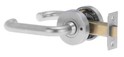 Lockwood VELOCITY ROUND PRIVACY LEVER SET 55mm Rose, Satin Chrome *Aust ...