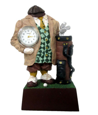 New Golf / Golfer Mantel Shelf Table Desk Clock By Linden | eBay