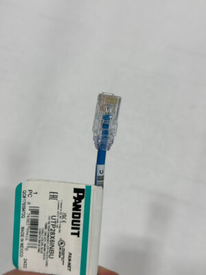 Panduit Cat 6A Copper Cable Patch Cord Modular Plug 0.5ft /6" inch AWG ...