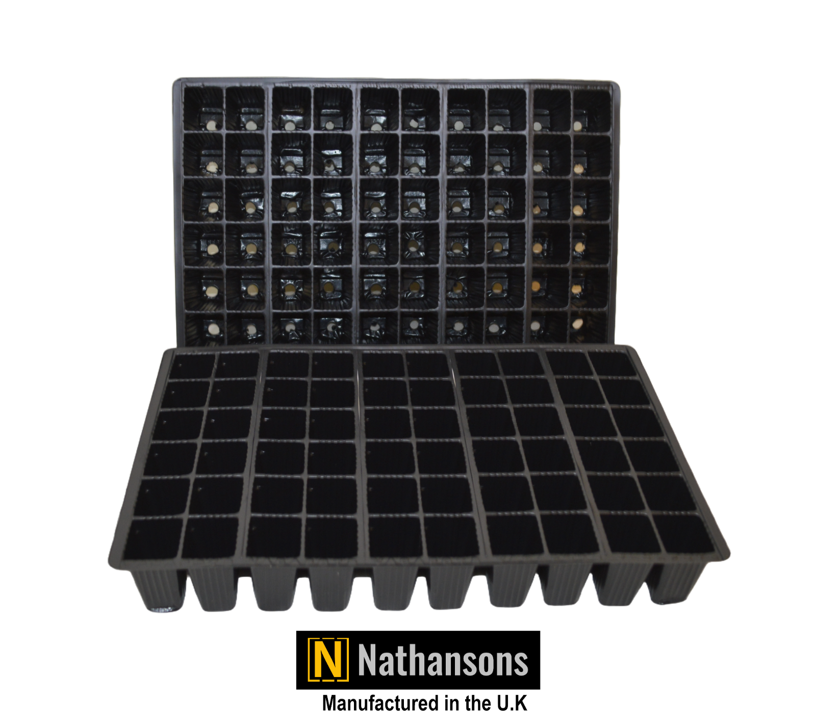 50 Cell Bedding Plant Pack Tray Inserts for Full Size Seed Trays x 10 ...