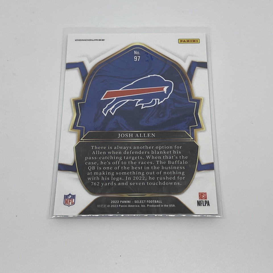 Josh Allen Concourse Level Base Set Card 2022 Panini Select #97 Buffalo ...