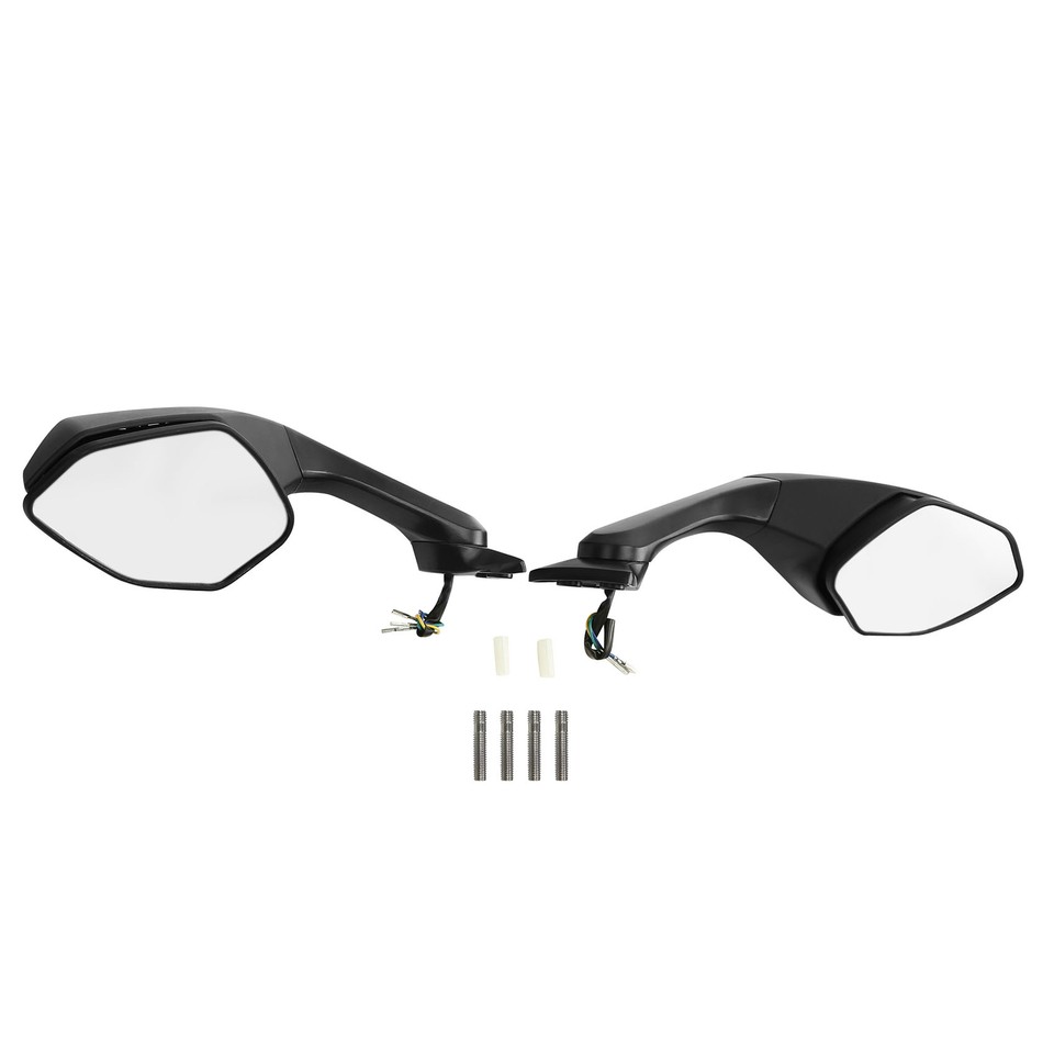 Rear View Mirrors LED Turn Signals Fit For Yamaha YZF R1 2015-2024 YZF ...