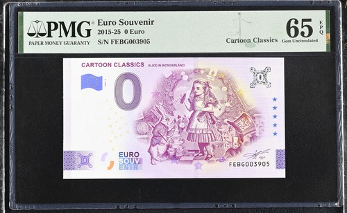 0 Euro Disney Banknotes - Alice in Wonderland (Standard Edition) - PMG ...