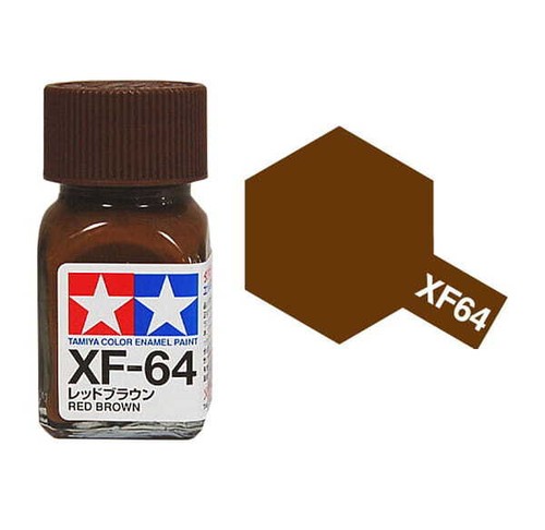 TAMIYA ENAMEL PAINT 80364 XF-64 RED BROWN 10ml | eBay