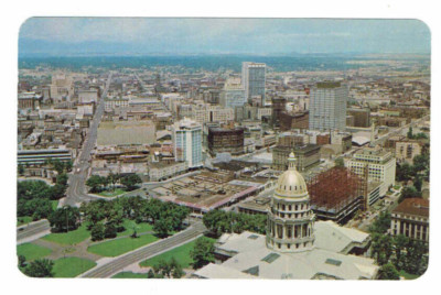 Skyline Of Denver Colorado Petroleum 1st National Bank Building Mile ...