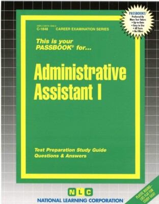 NEW Administrative Assistant I Exam Practice Passbook Civil Service ...