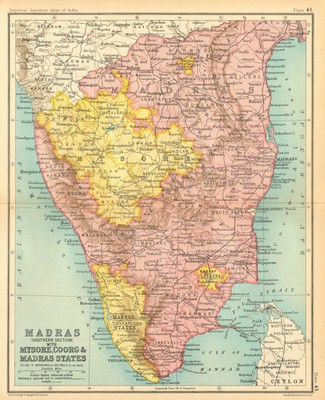 India - Madras India Map