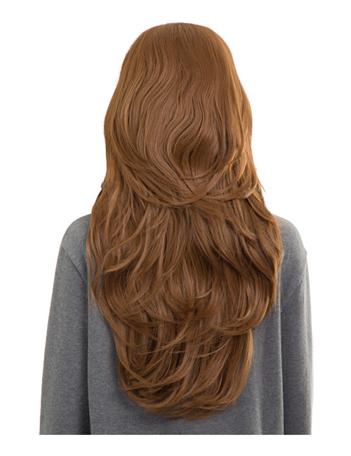 Koko Half Wig Wavy 28” Long Natural Look Thick 3/4 Half Head Wig Hair ...