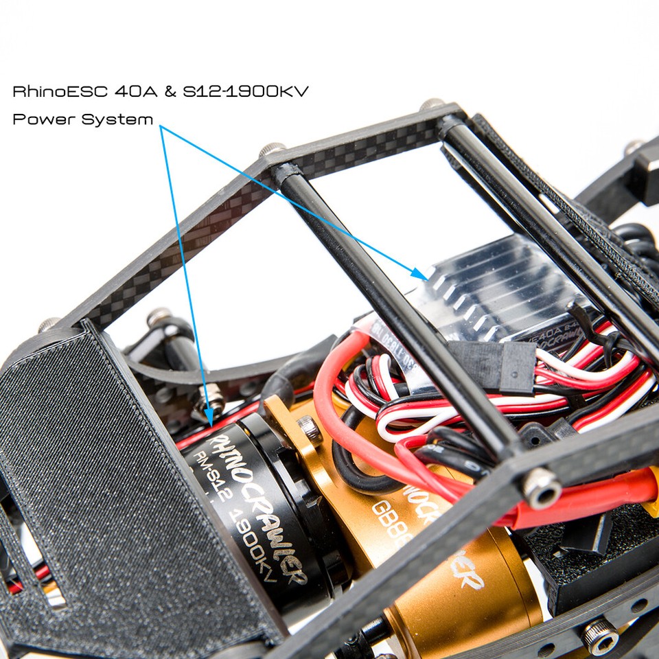 Rhino RC W1 RTR Chassis 317mm 1/10 Shafty Crawler Rig MOZA 1.9 Inch ...