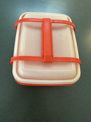 Vintage Tupperware Red Pack N Carry Lunch Box Set 4 Pieces | eBay