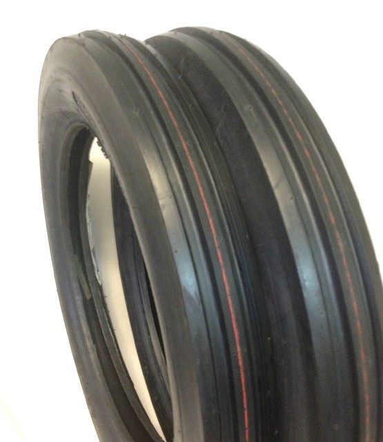 Two 4.00-19 400-19 400x19 F-2 Tri 3 Rib Front Tractor Tires Ford 2n 9n ...