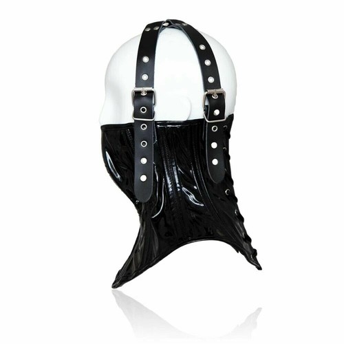 Masquerade Unisex Pu Leather Head Mask Headgear Restraints Harness ...