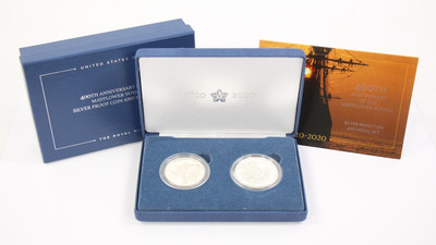 400th Anniversary Mayflower Voyage Silver Proof Coin & Medal Set | eBay