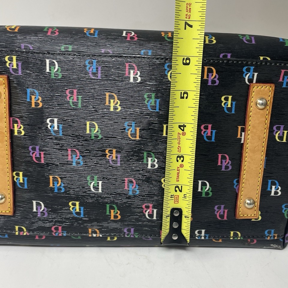 Dooney & Bourke Greta Ruby Satchel Bag Multicolor Black Signature Logo ...