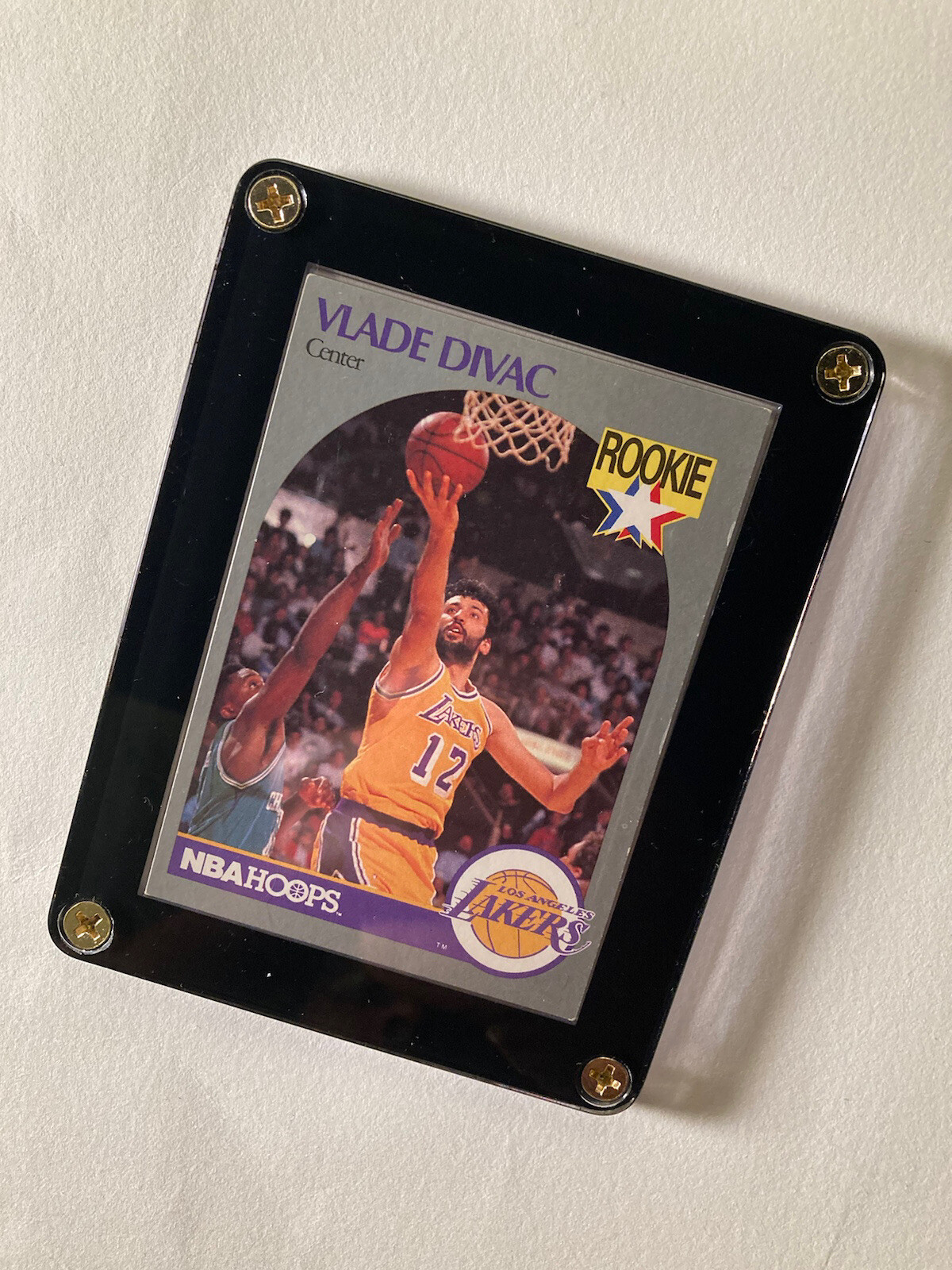 Vlade Divac Rookie Card #154 NBA Hoops LA Lakers With Ultra Pro Case ...