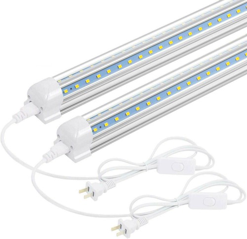 2 PACK 2 Foot LED Tube Light Fixtures T8 2FT LED Shop Lights V Shaped ...