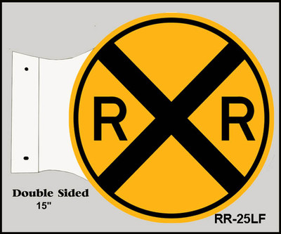 Double Sided Railroad Crossing Flange Sign | eBay