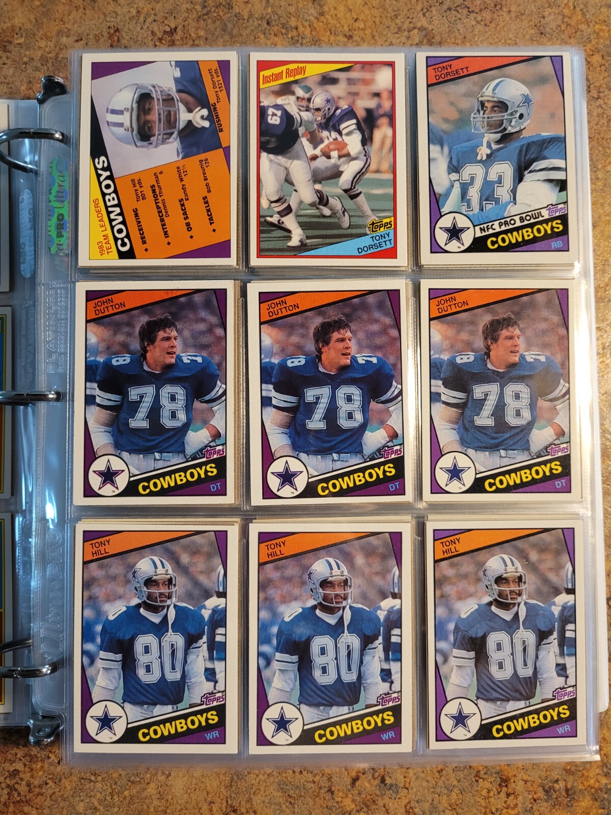 1984 Topps Football Cards Complete Set W/Dupes In Sheets With Binder ...