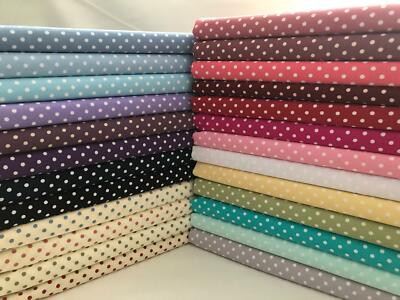 3mm Polka Dot Collection 100% Cotton Fabric, Sewing, Craft, Spots ROSE ...