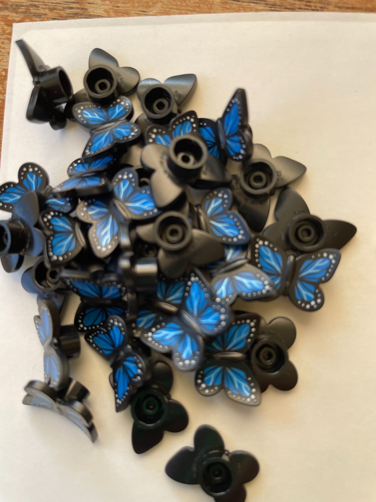 LEGO-NEW-#8067pb03-BLACK-BUTTERFLY/BLUE WINGS/BLACK SPOTS-1 PIECE | eBay