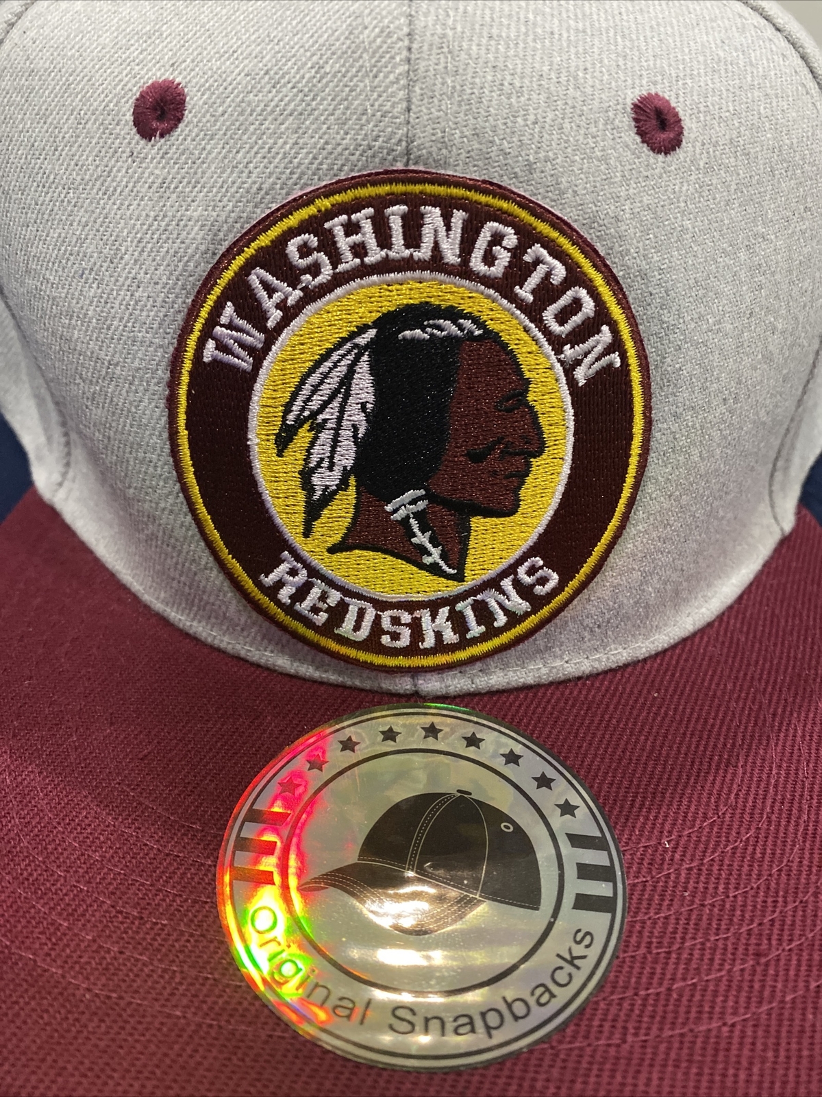 Vintage Throwback Washington Redskins Skins Embroidered Logo Snapback ...