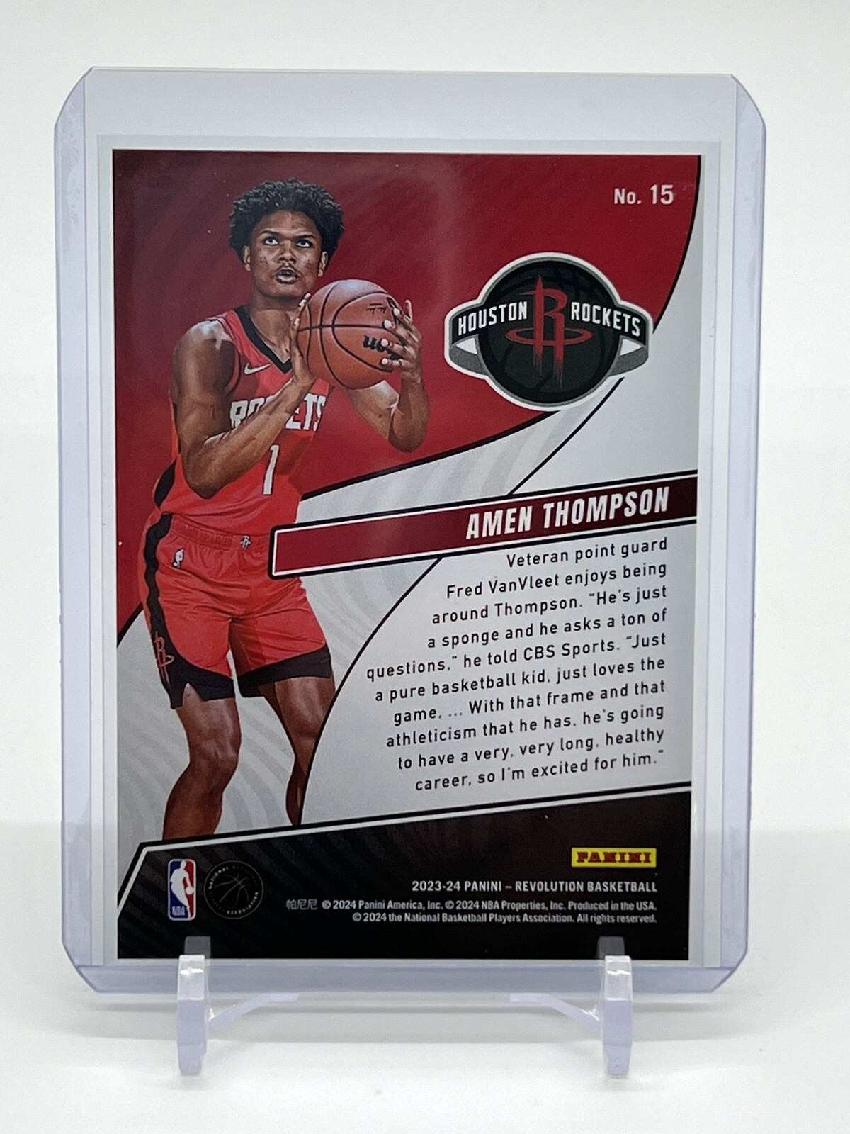 2023-24 Panini Revolution Amen Thompson RC Rookie Revolution Houston ...