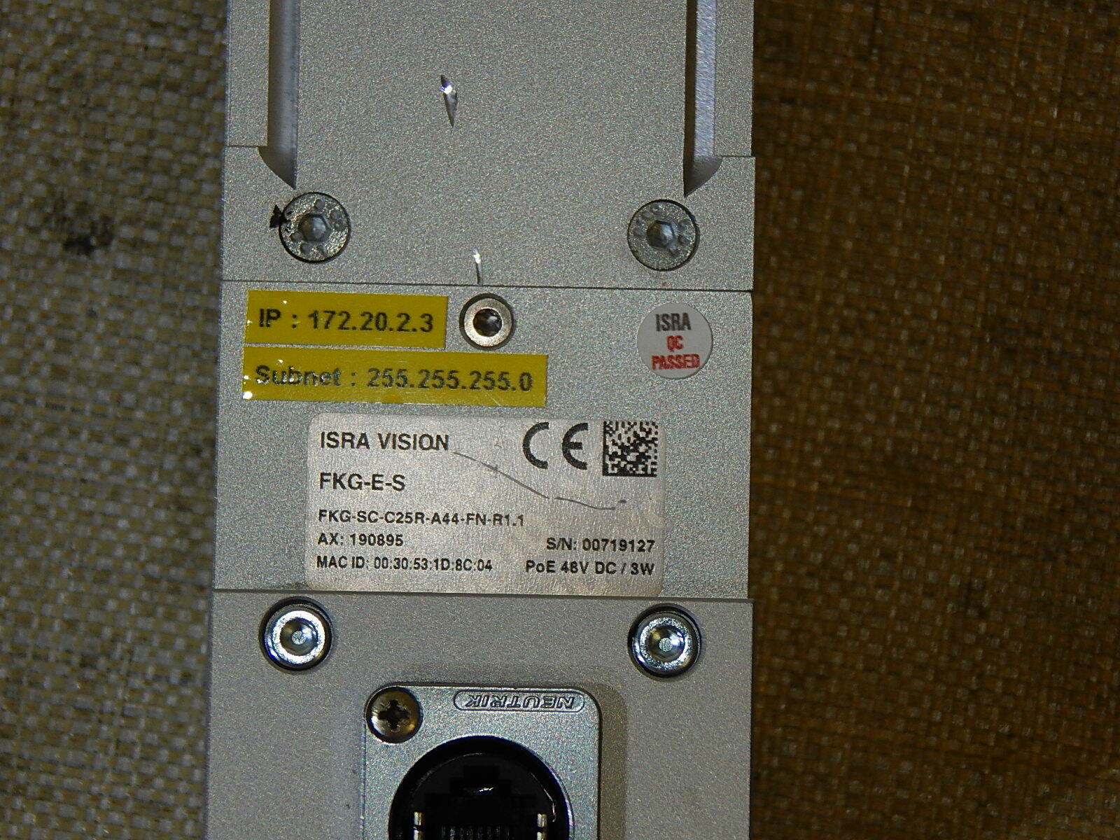 ISRA VISION FKG-E-S // FKG-SC-C25R-A44-FN-R1.1 | eBay