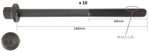 CYLINDER HEAD BOLT SET for MAZDA6 MPS GG 2005-2008 2.3L L3VDT I4 16V ...