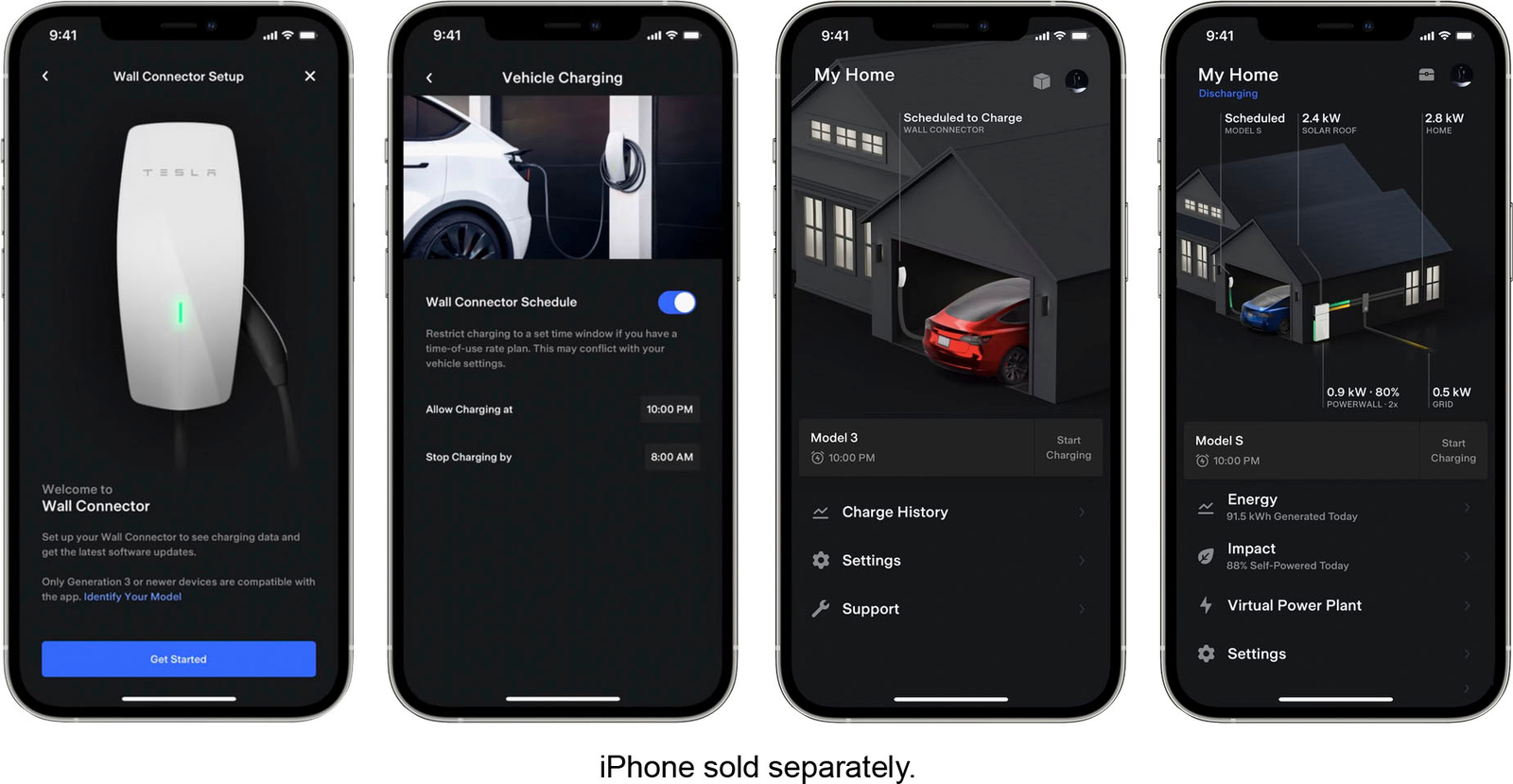 Tesla - Universal Wall Connector Level 2 Hardwired Electric Vehicle (EV ...