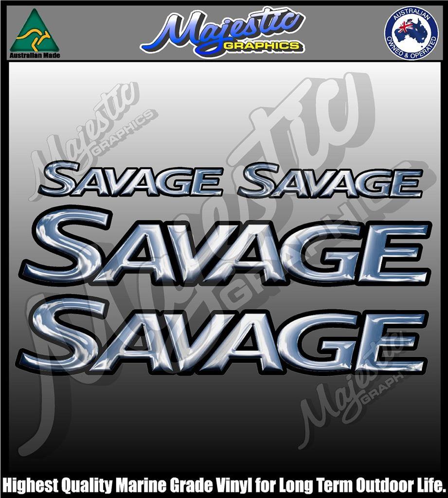 SAVAGE - BOAT DECAL SET OF 4 - BOAT DECALS | eBay