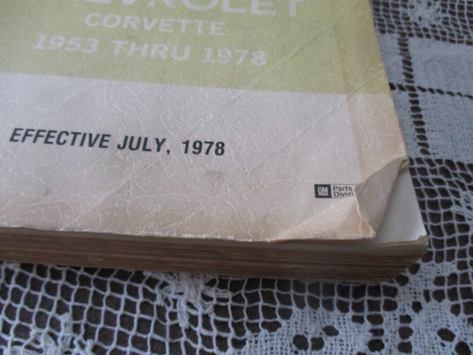 GM Chassis and Body Parts Catalog Chevrolet Corvette 1953-1978 | eBay