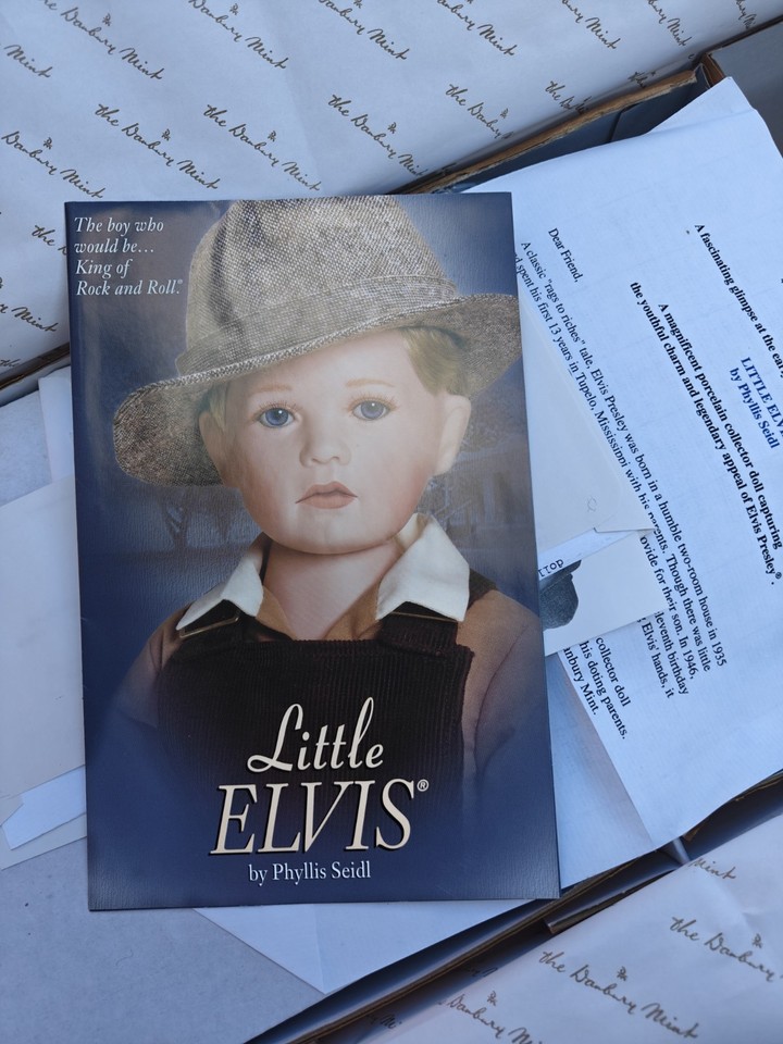 Little Elvis Presley Porcelain Doll by Phyllis Seidl and the Danbury ...