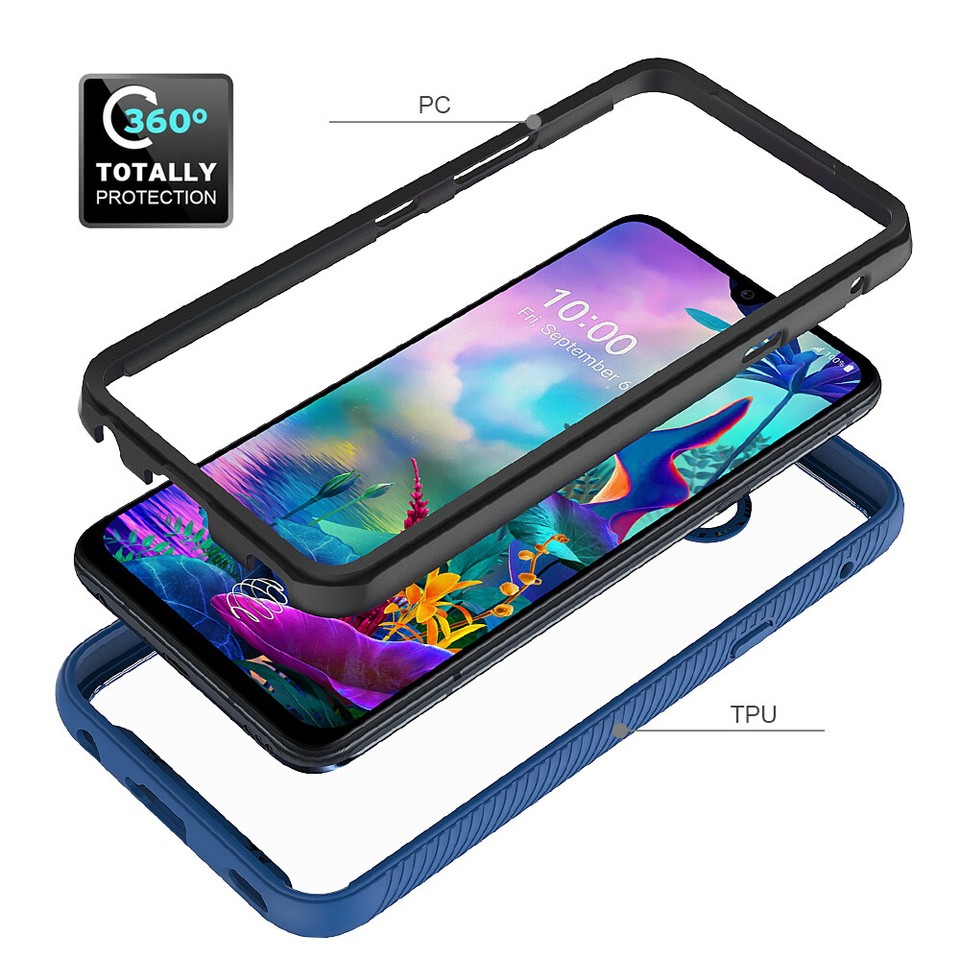 For LG G8X ThinQ Case Full-Body Hybrid Shockproof Phone Cover + Screen ...