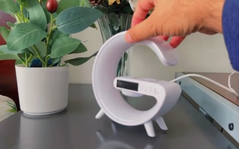 Wadan G-Shaped Fast Smart Wireless Speaker Charger, 10 Types Light ...
