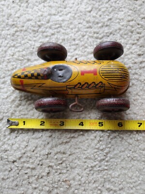 MARX TIN LITHO WIND UP MIDGET RACER TOY RACE CAR w/ DRIVER #1 ! | eBay