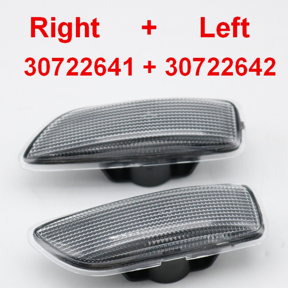 2* For Volvo S60 S80 V70 XC70 XC90 MK1 BLACK LED Side Marker Lights ...