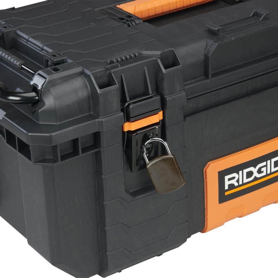 RIDGID Modular Tool Box Storage Rolling Tool Chest Mobile 28 in. Water ...