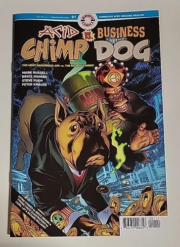 ACID CHIMP VS BUSINESS DOG #1 01/2024 NM/NM- ONE SHOT CVR A (MR) AHOY ...