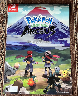 Pokemon Legends Arceus Gamestop Poster Banner 48 x 33 Inches Rare! | eBay