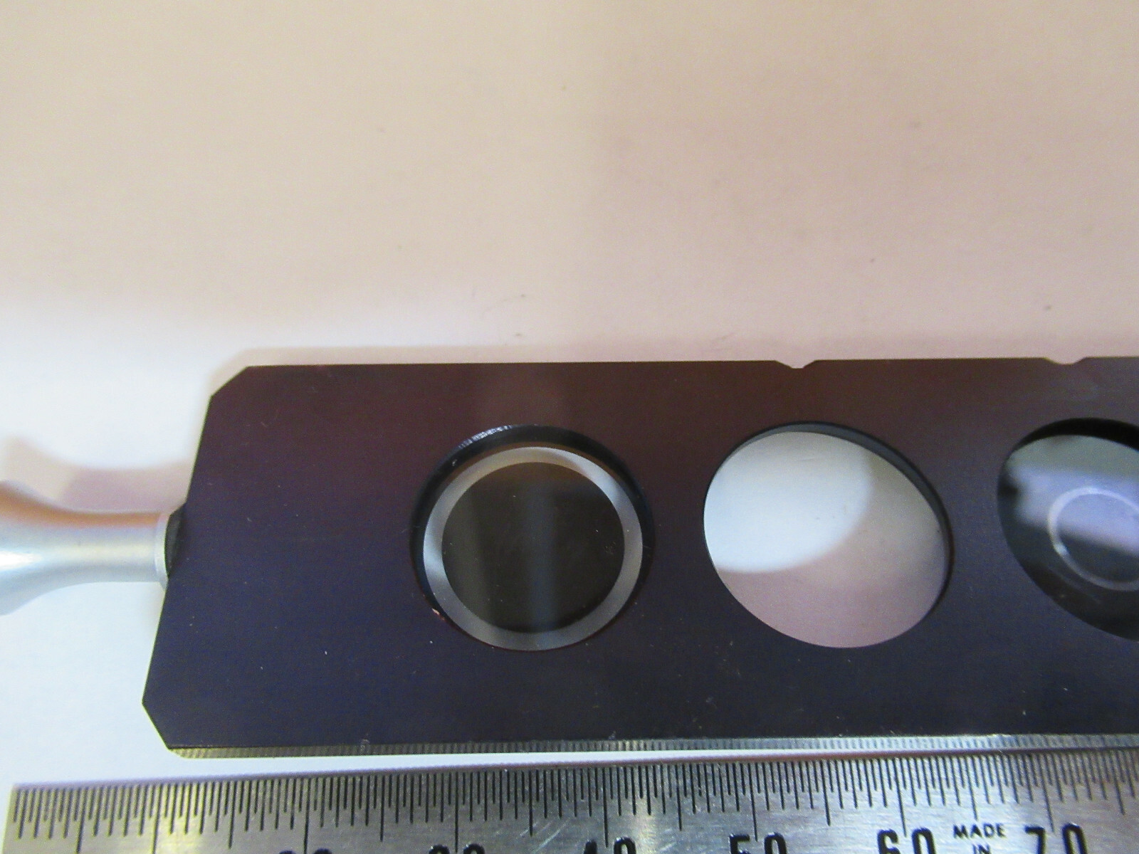 VICKERS UK ENGLAND SLIDE DARK FIELD PHASE MICROSCOPE PART AS PICTURED ...