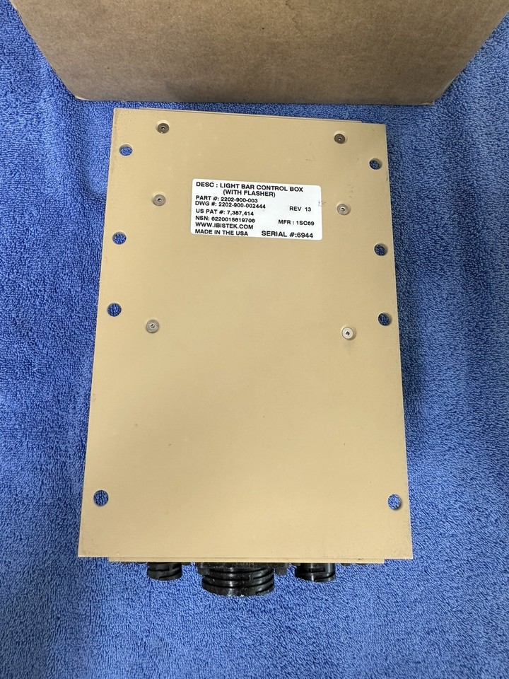 IBIS TEK 2202-900-003 MRAP LIGHT BAR CONTROL BOX FLASHER MILITARY GRADE ...