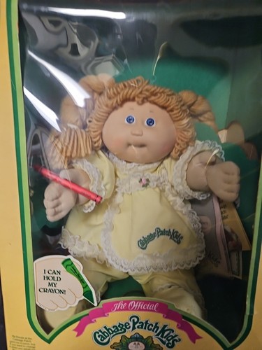 Vtg 80's Crayon Girl Cabbage Patch Blonde Pauline Nancy In Box Not Mint ...