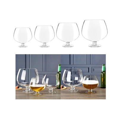 Jumbo Glass Smooth Rim Goblet Glassware for Anniversary Valentine's Day ...