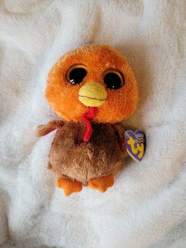 TY Beanie Boo 6” Plush Soft Toy Gobbles Turkey *Very Rare Orange* | eBay UK