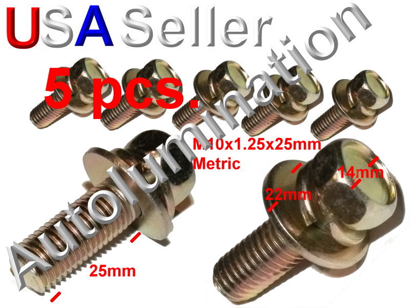 Anodized Metric Bolt Captive Lock Washer Car Body Fender M10x1.25 14mm ...