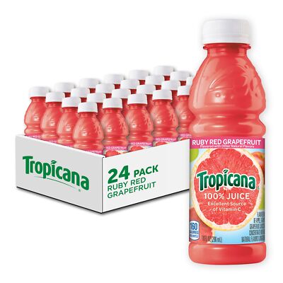 Tropicana Ruby Red Grapefruit Juice 24 Pack 10 Fl Oz Natural Citrus ...